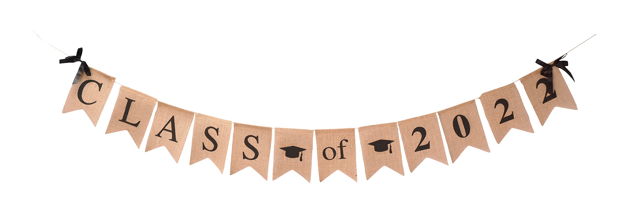 Mandala Crafts Burlap Class of 2022 Banner Sign for Graduation Party D