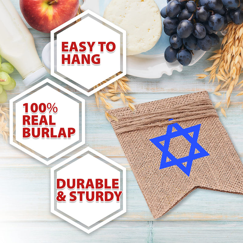 Mandala Crafts Burlap Happy Shavuot Banner for Happy Shavuot ...